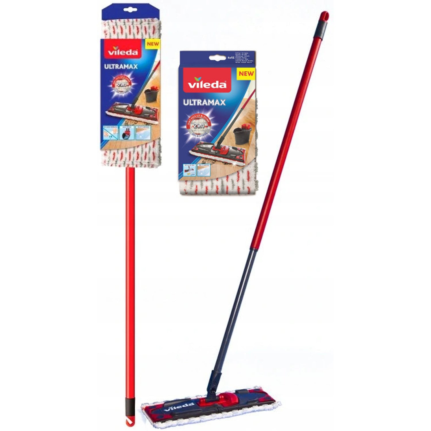 Vileda Ultramax mop with handle + extra mop refill – Euroelectronics EU