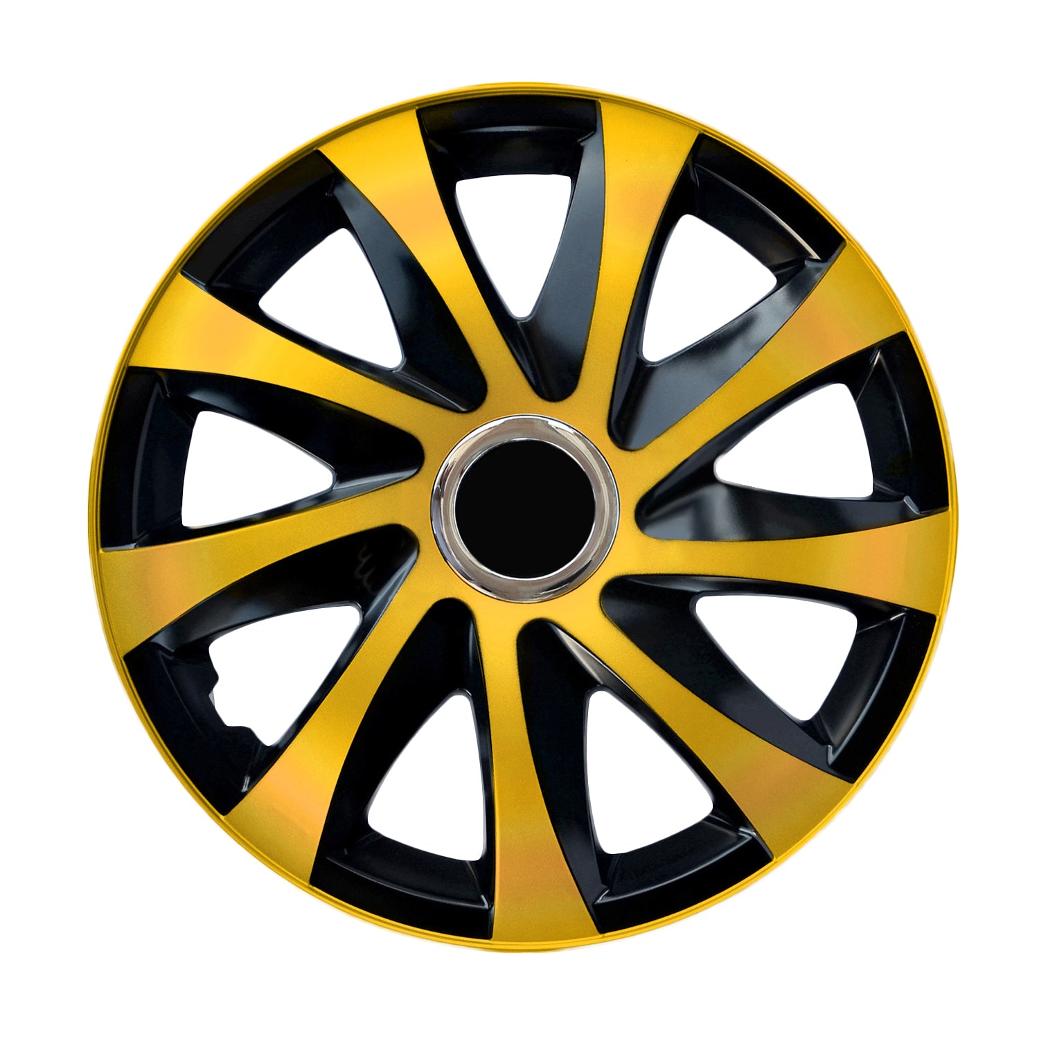 Universal hubcap 14'' NRM Drift Extra gold-black 1 piece ...