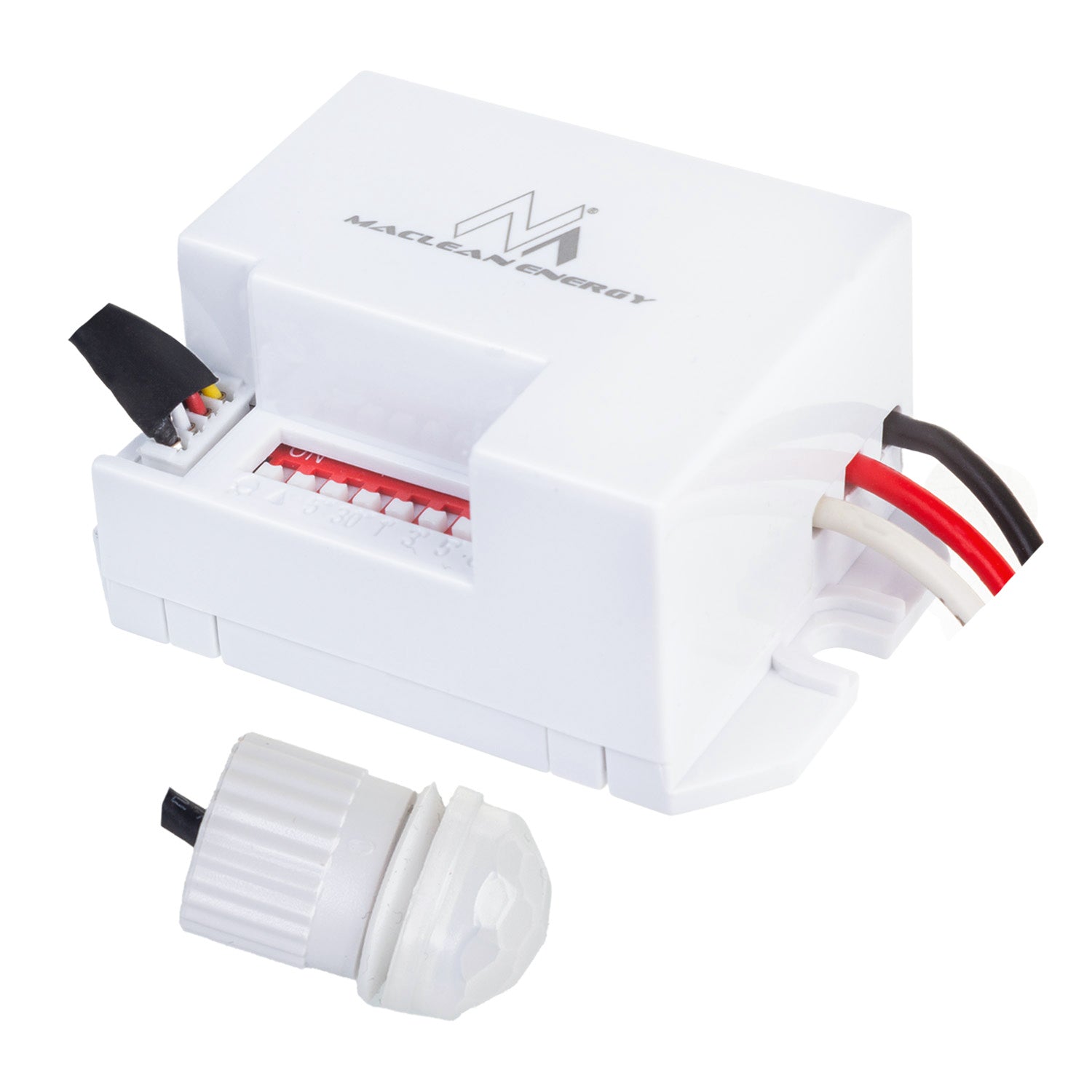 Maclean PIR motion sensor, with external sensor,12-24V DC, 360°, MCE32 ...