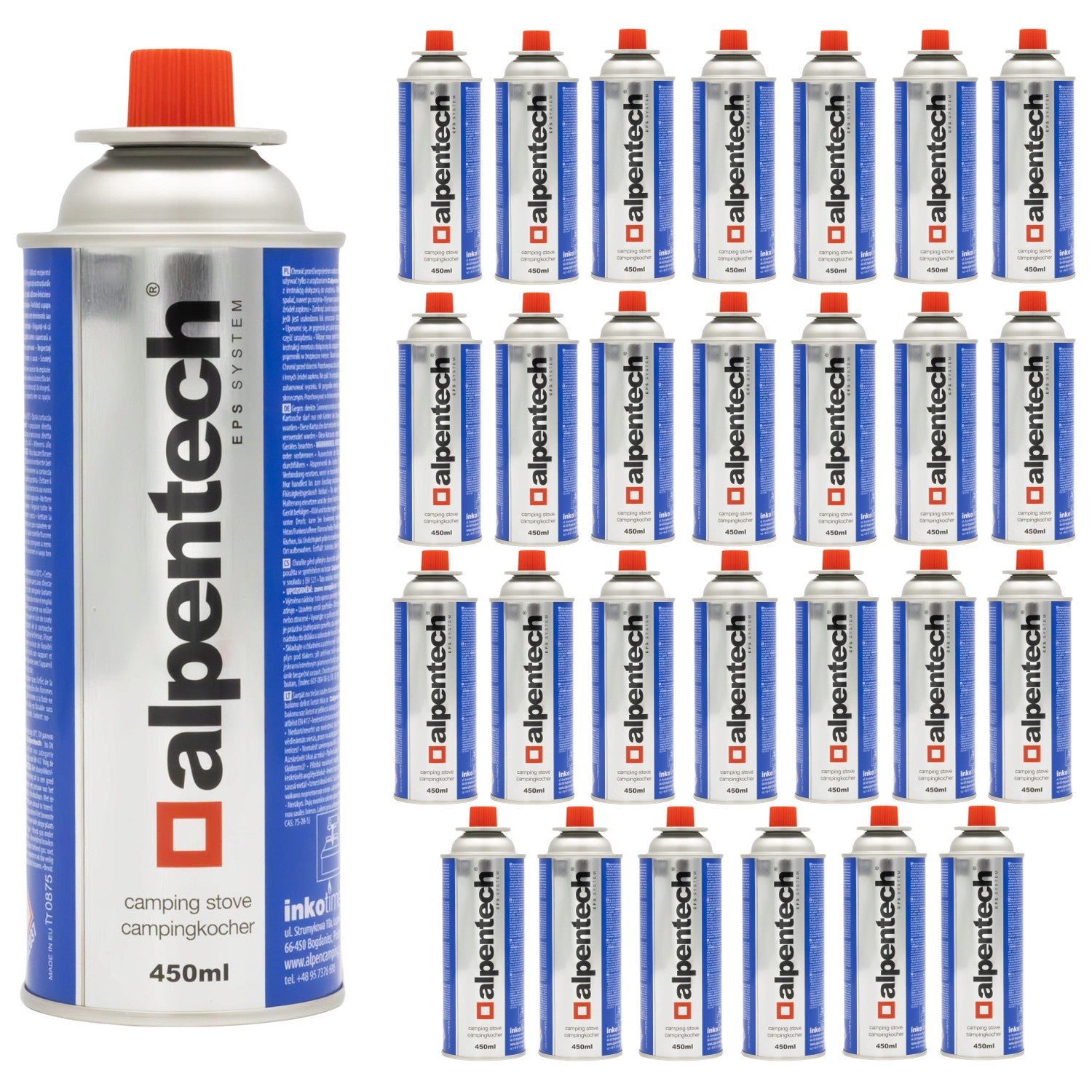 Alpentech 433 ml gas cartridge, compliant with EN 417, isobutane, EPS ...