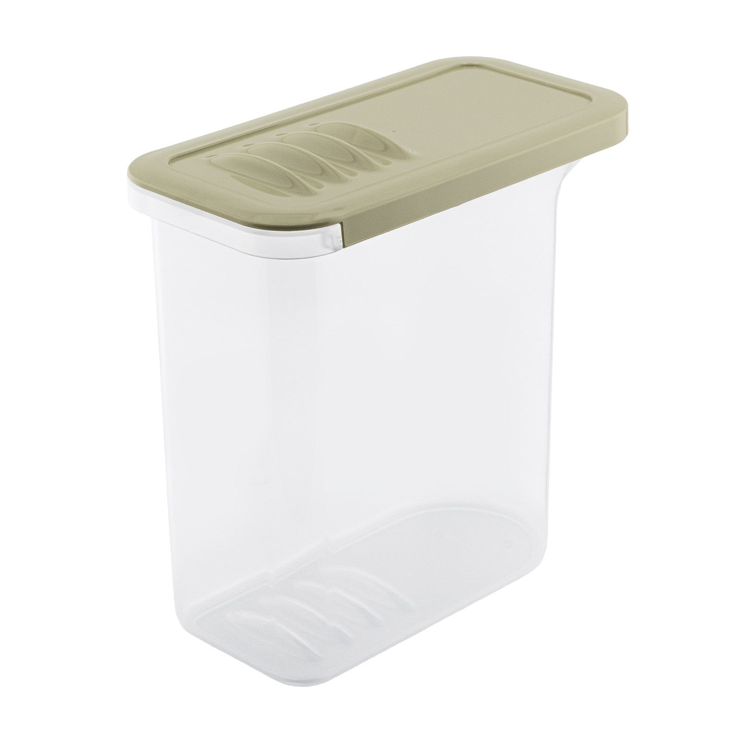 BranQ food container, 1.5l, transparent, olive green lid, Shark ...