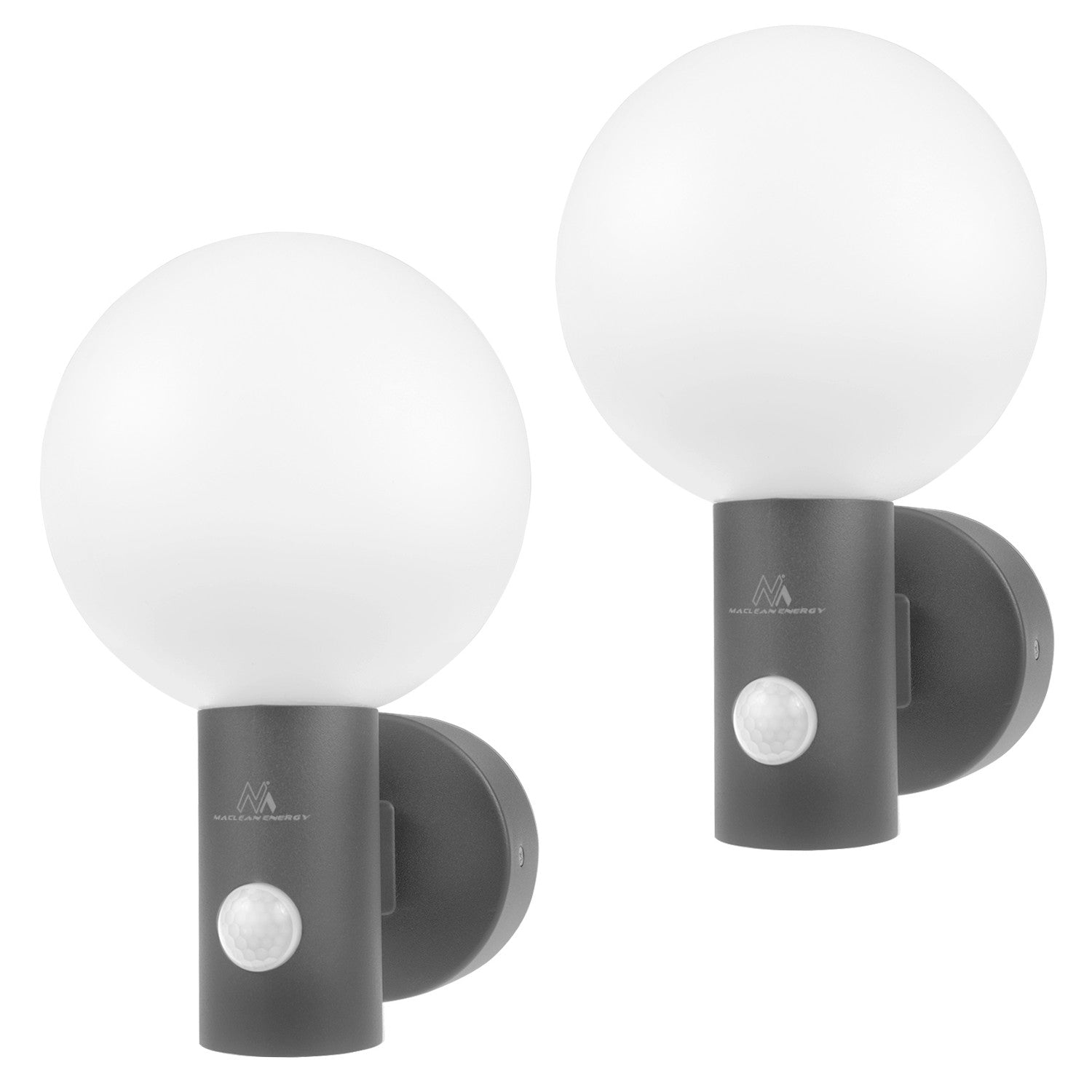 Maclean motion sensor LED lamp, PIR motion sensor, grey, 15W, IP65, 16 ...