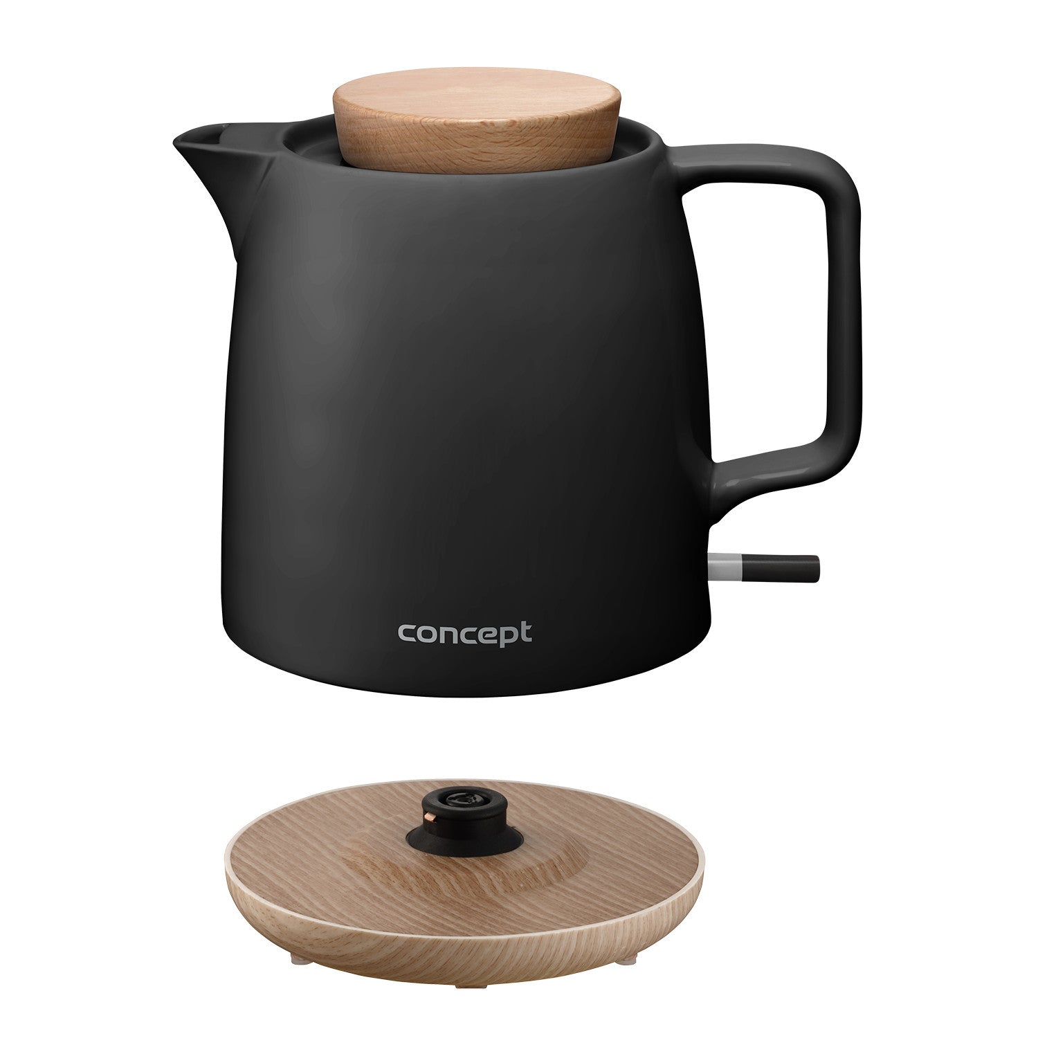 Concept ceramic electric kettle, 1L capacity, 1200 W, black, Strix con ...