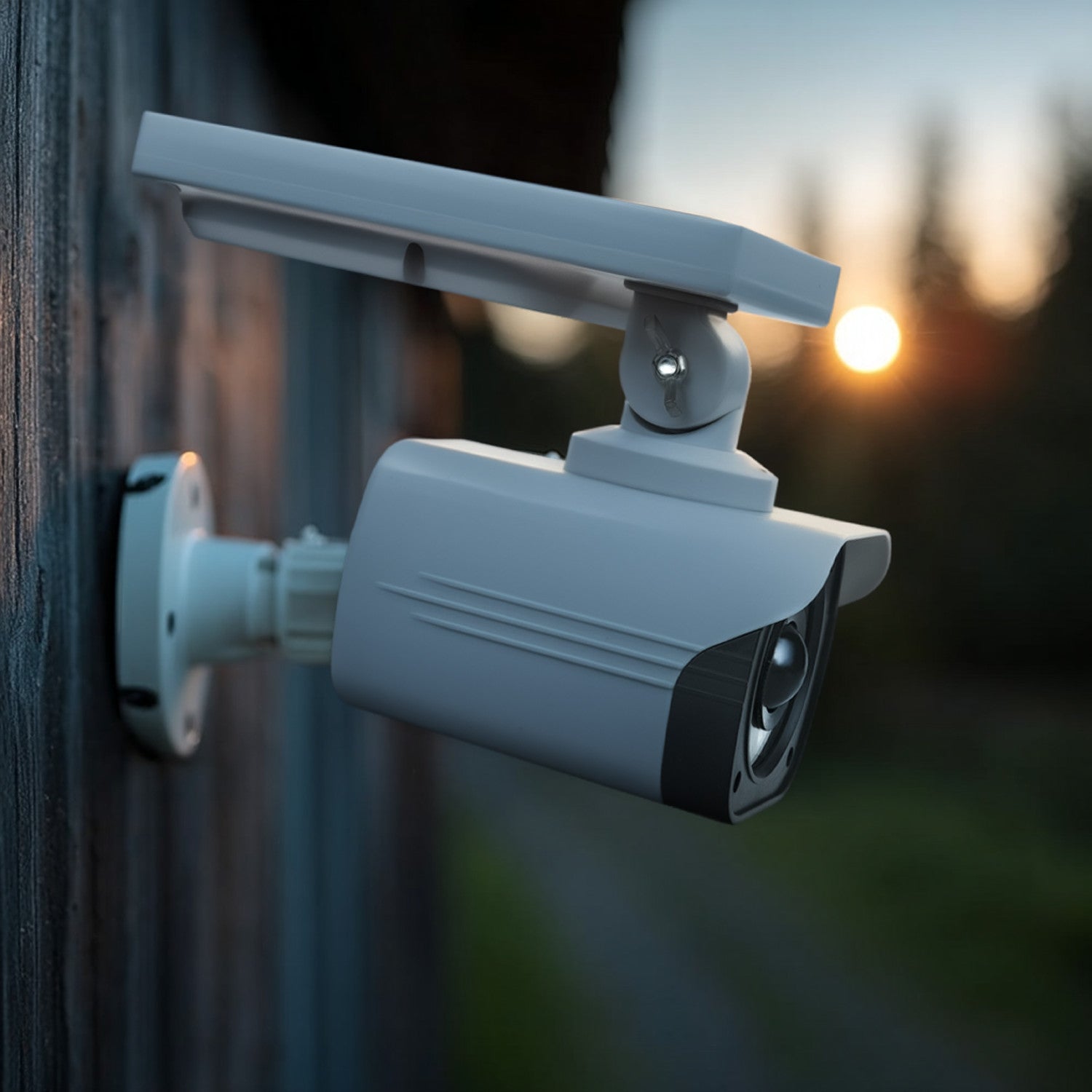 Solar camera dummy, flashing LED, motion sensor, LED lighting, free st ...