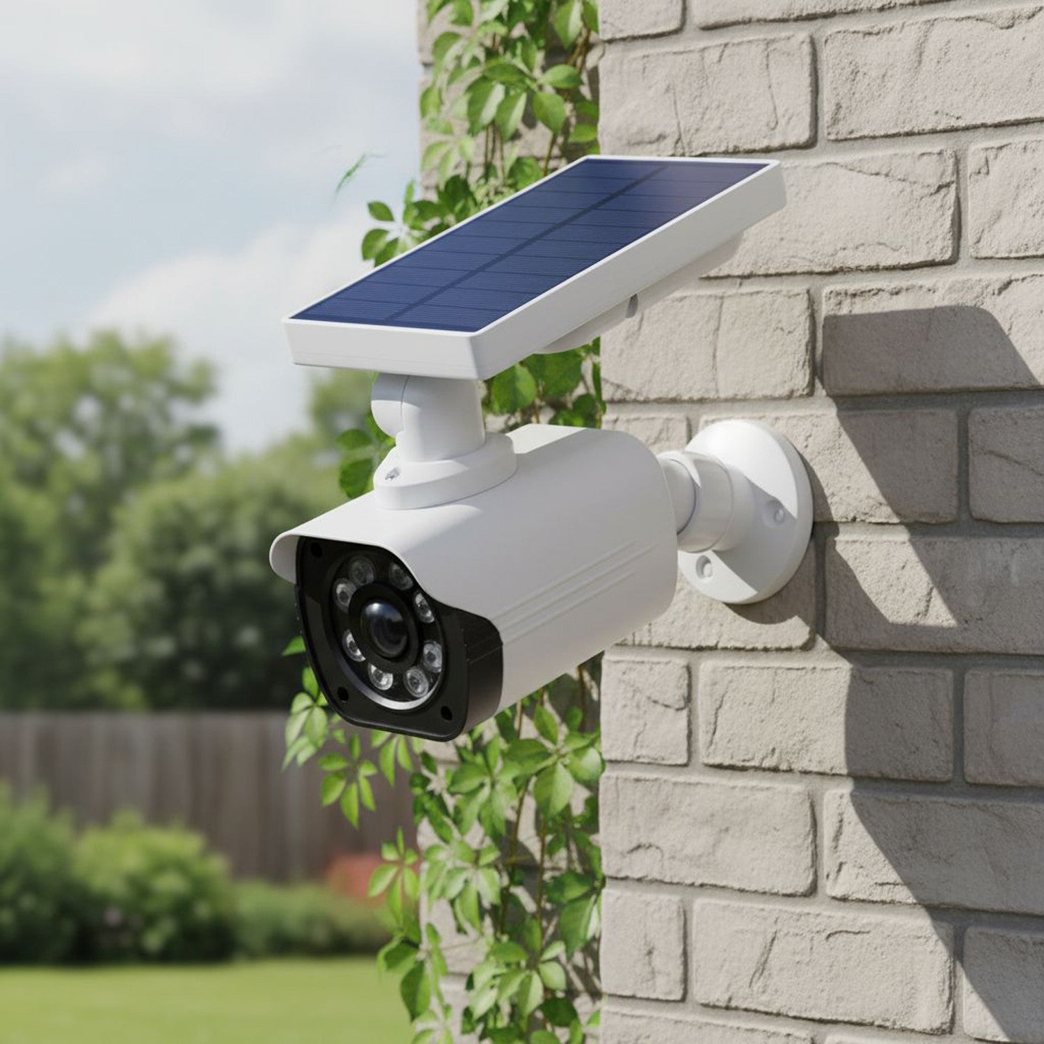 Solar camera dummy, flashing LED, motion sensor, LED lighting, free st ...