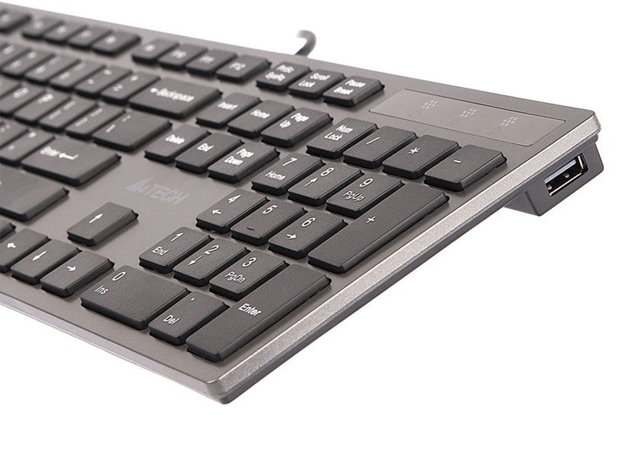 Keyboard KV-300H Slim USB Hub USB A4-Tech ultra flat – Euroelectronics EU