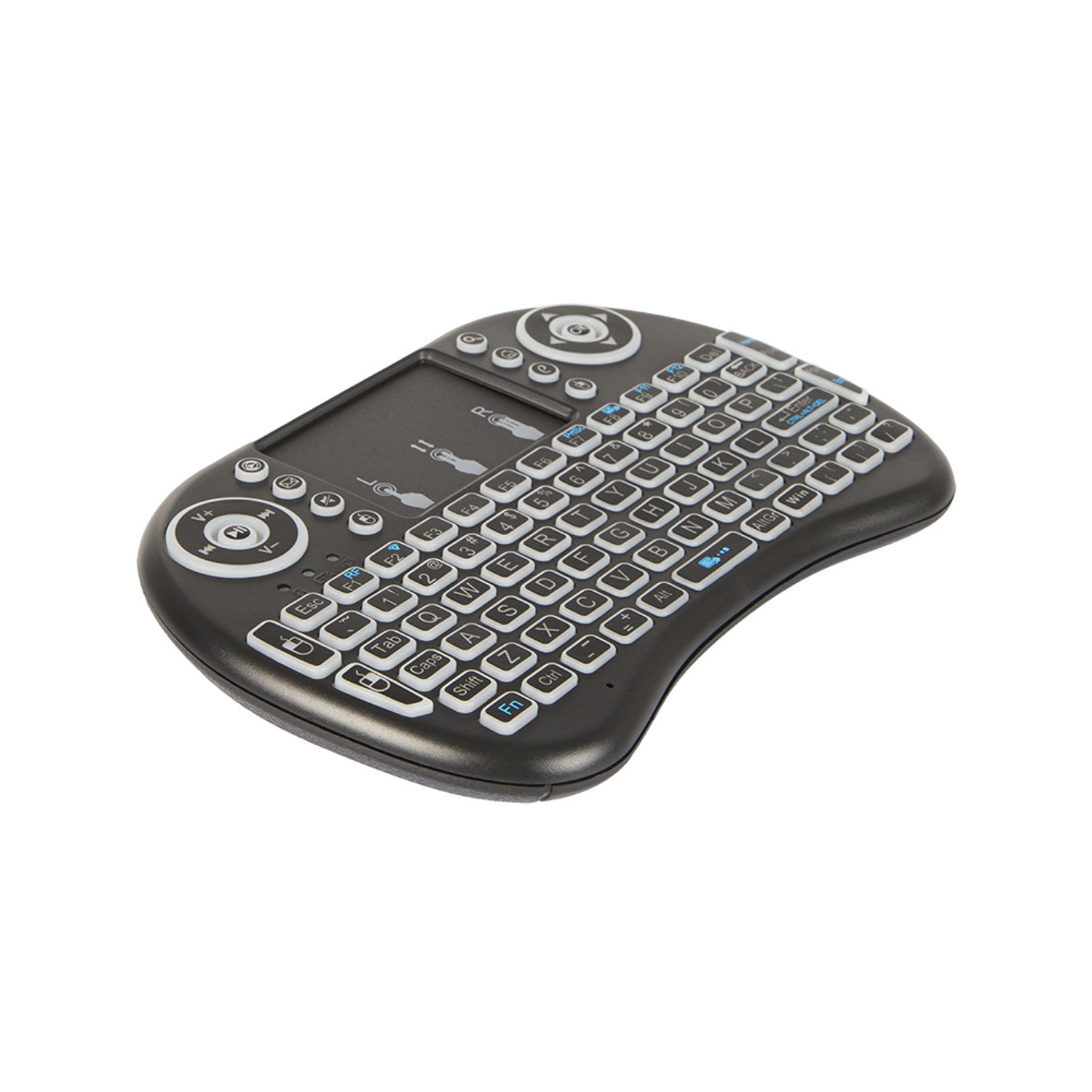 Mini Wireless Keyboard Backlight Touchpad QWERTY RGB USB Game Console ...