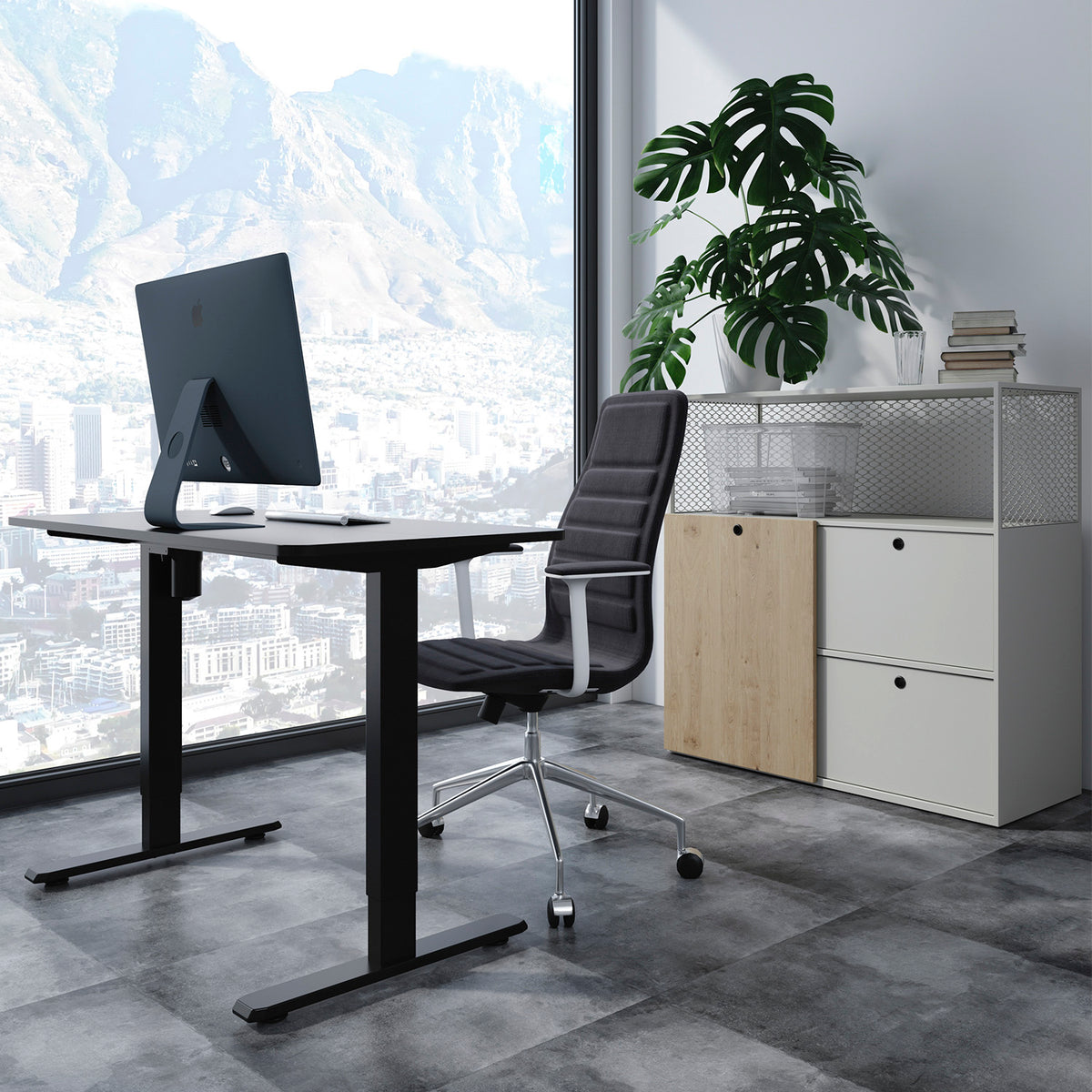 Electric Standing Sitting Desk Height Adjustable Sit Stand Computer La ...