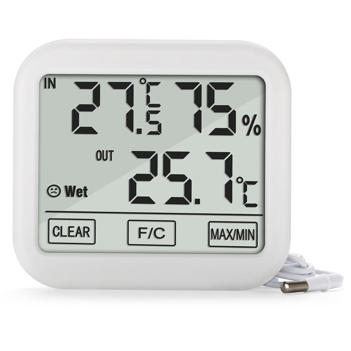 Weather Station Thermometer Hygrometer Indoor Outdoor Temperature Humi ...
