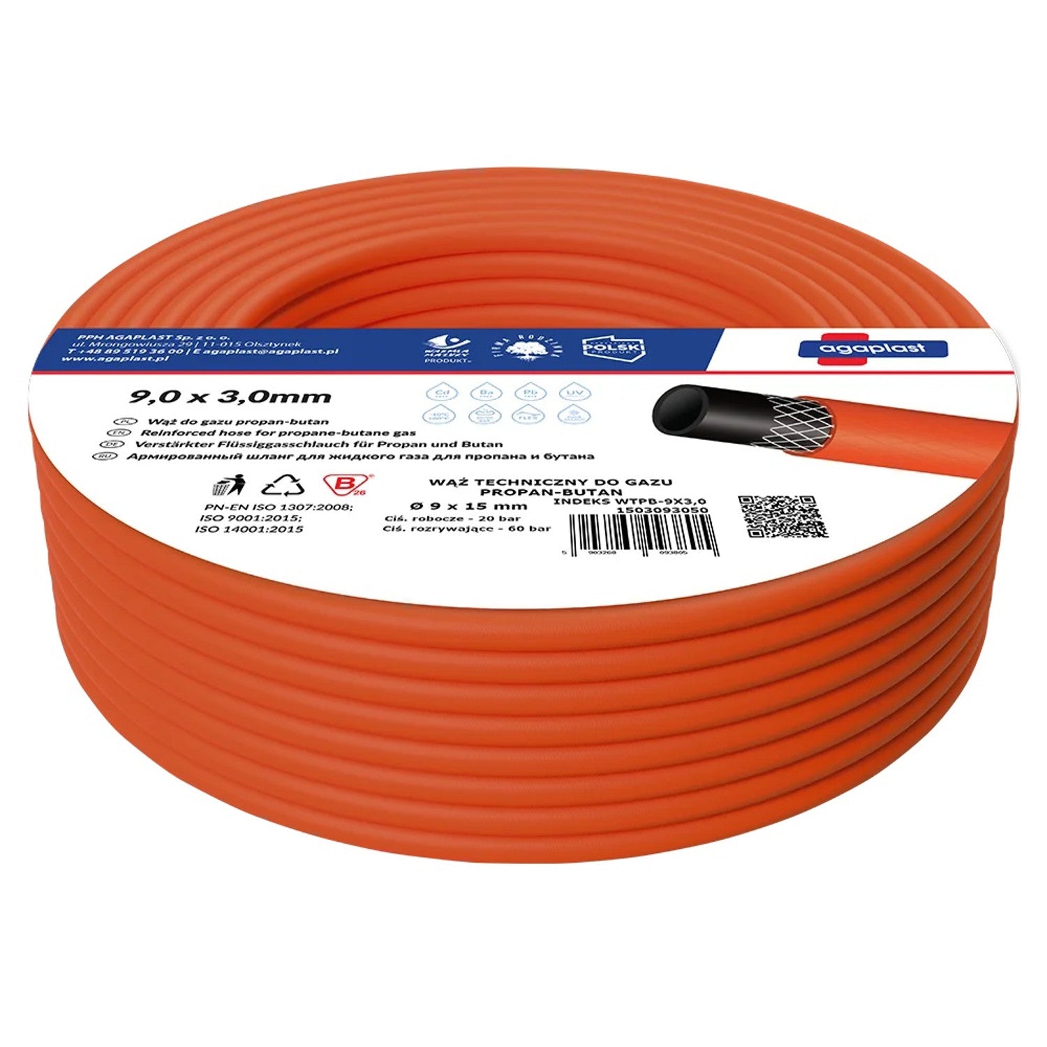 PVC Propane-Butane Gas Hose Pipe 25m Reinforced Flexible Lightweight ...