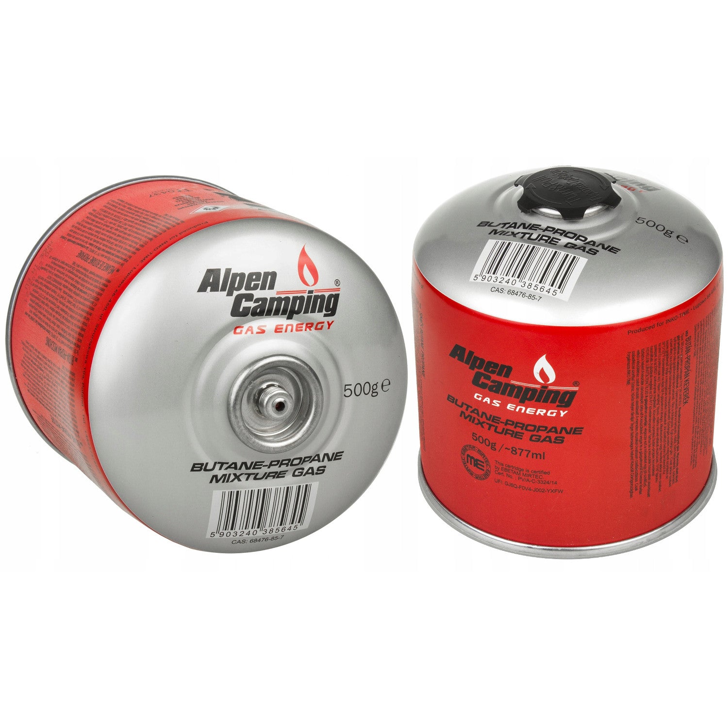 Alpen Camping 2x 500g Gas Cartridge Propane-butane, Range -10°c to+ 40 ...